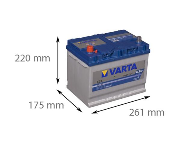 Kjøp Varta E24 - 12V 70Ah (Bilbatteri)